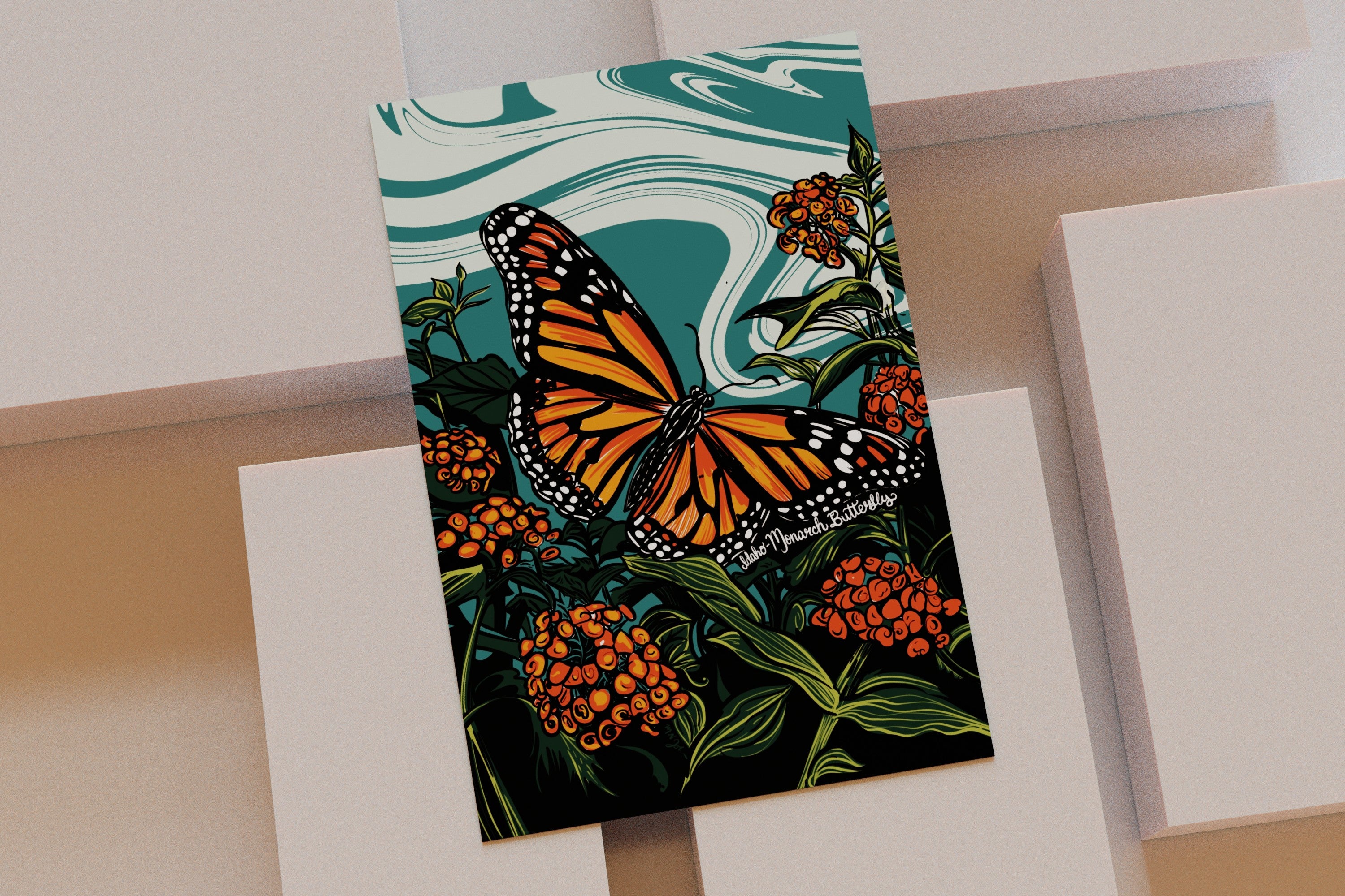Wildlife of the US Postcards - Idaho - Monarch Butterfly – MN John