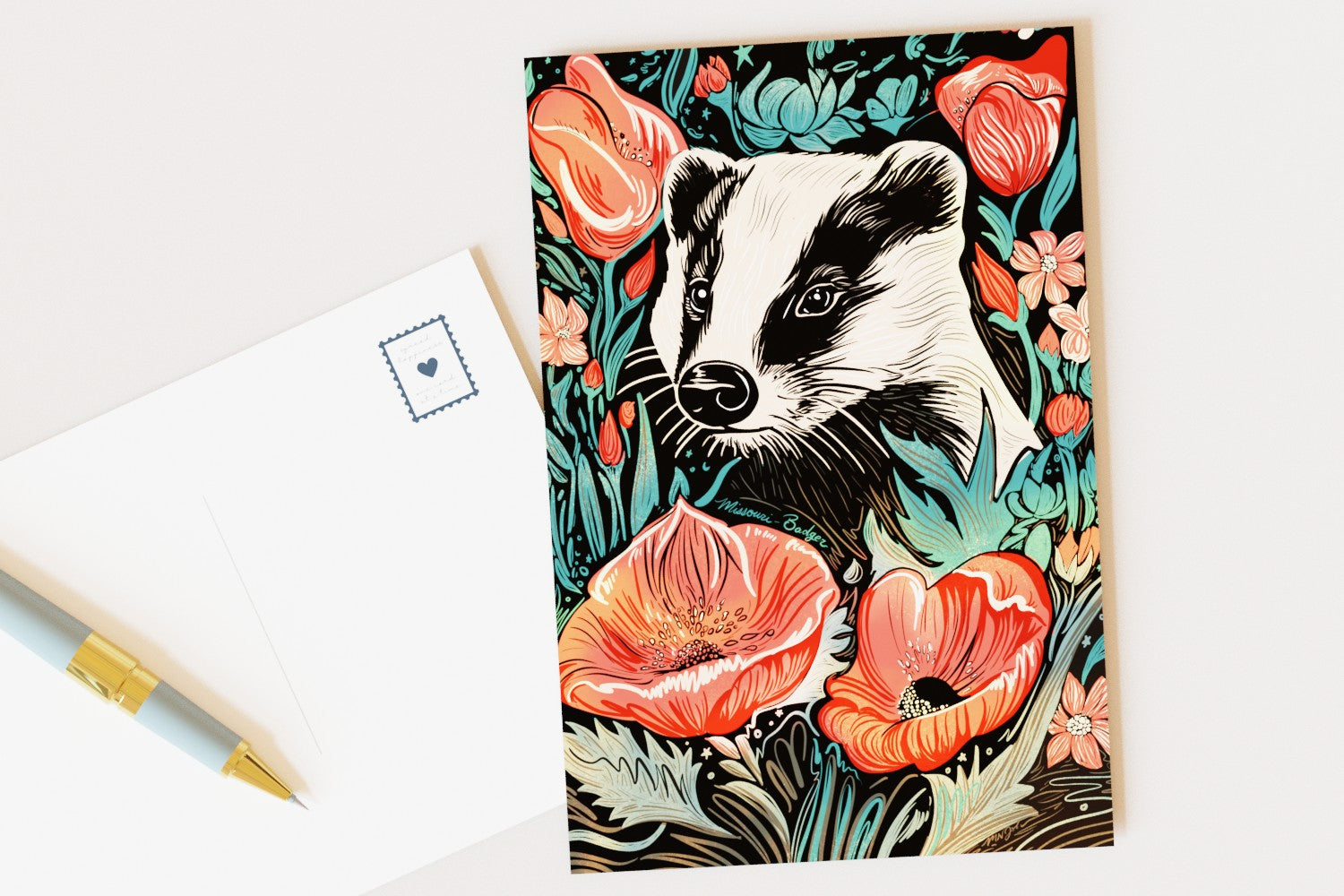 Wildlife of the US Postcards - Missouri - Badger – MN John