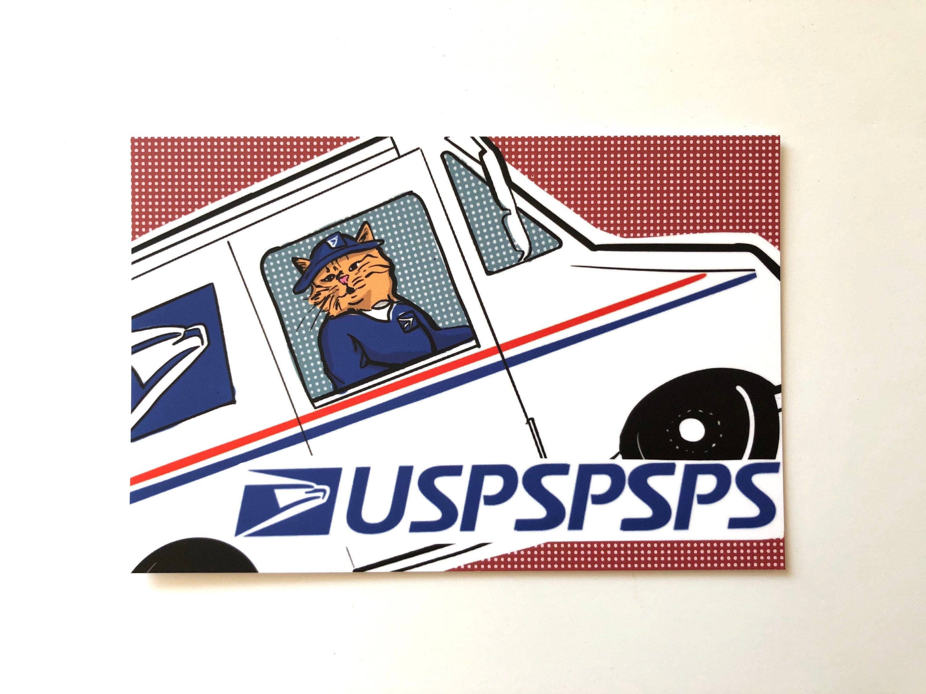 USPS (pspspsps!) Postcards / Funny Cat Postal Parody – MN John