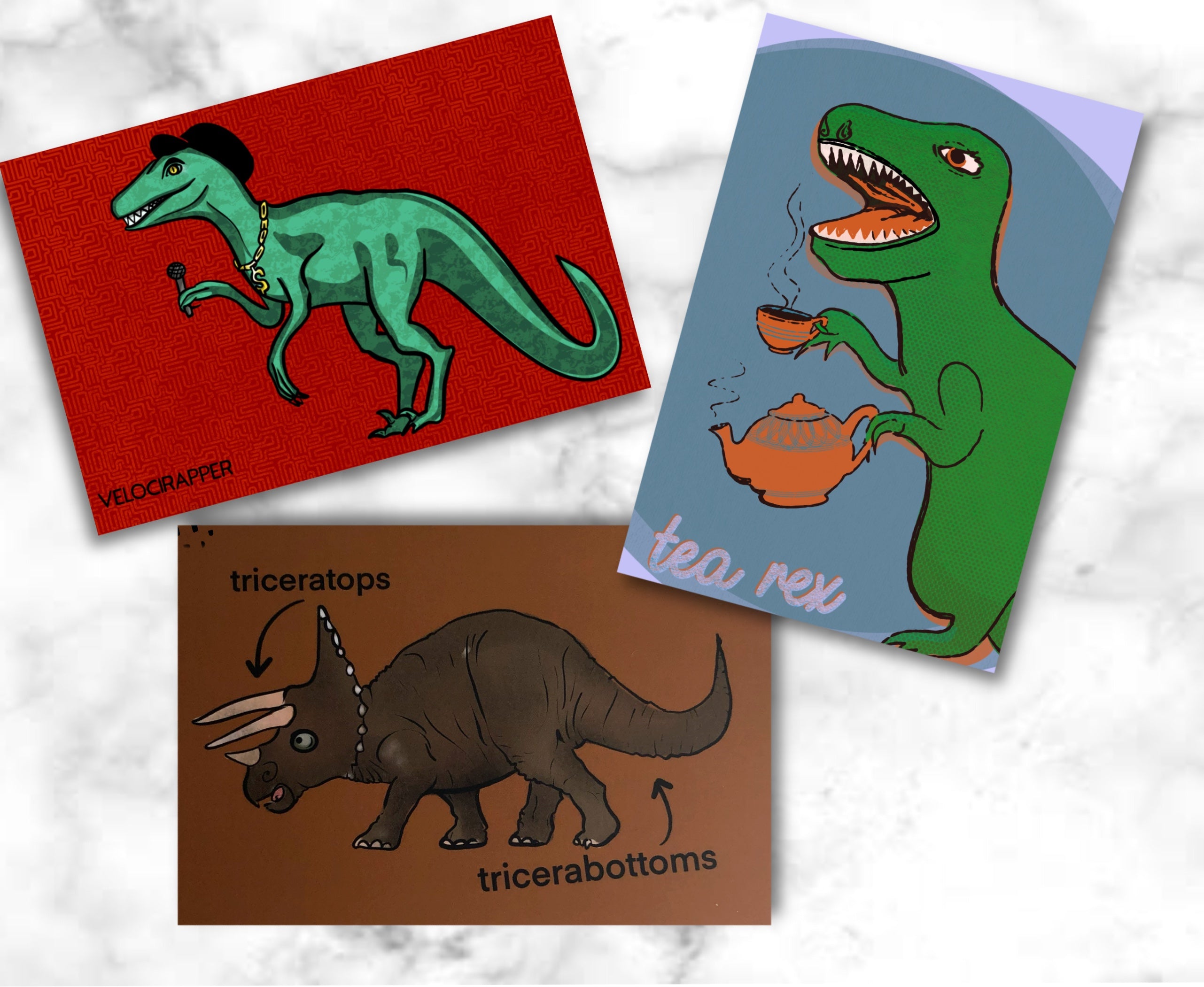 Funny Dinosaur Card Set – MN John