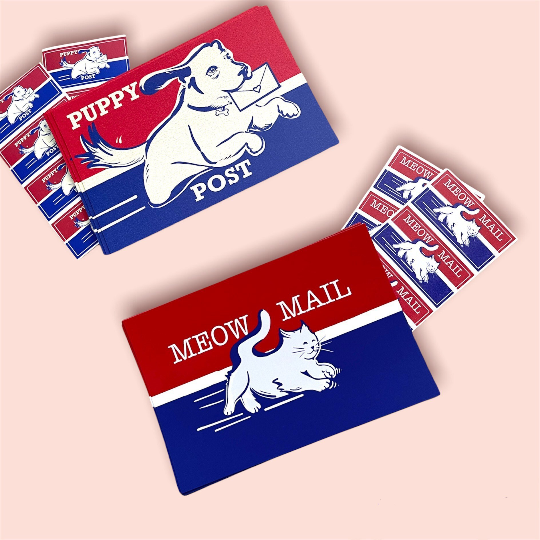 Puppy Post / Meow Mail Postcard and Sticker Set – MN John